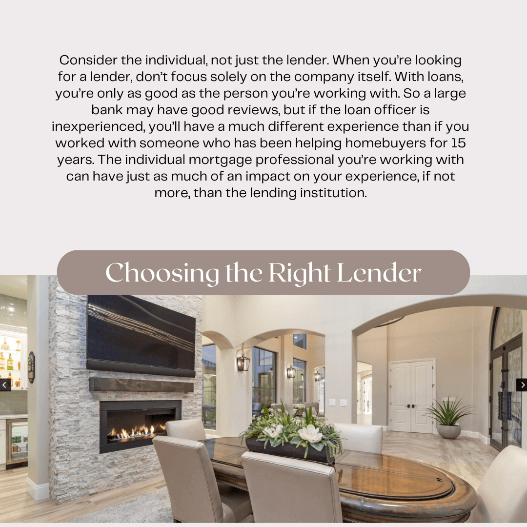 Choosing The Right Lender